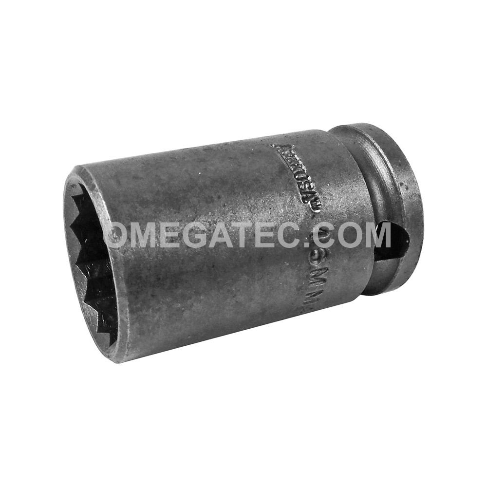 16MM43-D Apex 16mm Dado Estandar con Pared Delgada Metrico de 12 Puntos ...