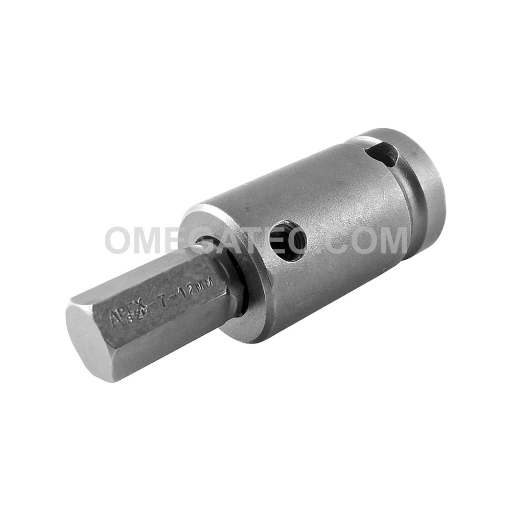 SZ-5-7-12MM 1/2'' Apex Punta con Cabeza de Dado, Metrico